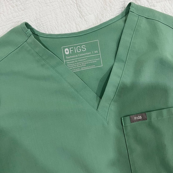 Figs | Tops | Xs Figs Catarina Scrub Top In Jade | Poshmark